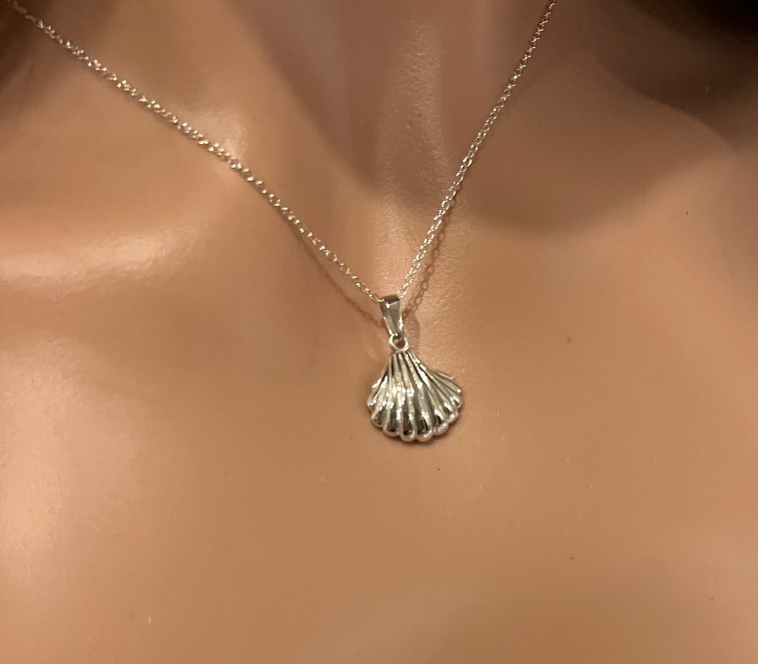 Shell Necklace-sterling Silver- Chain Included- Beach Pendant - Etsy