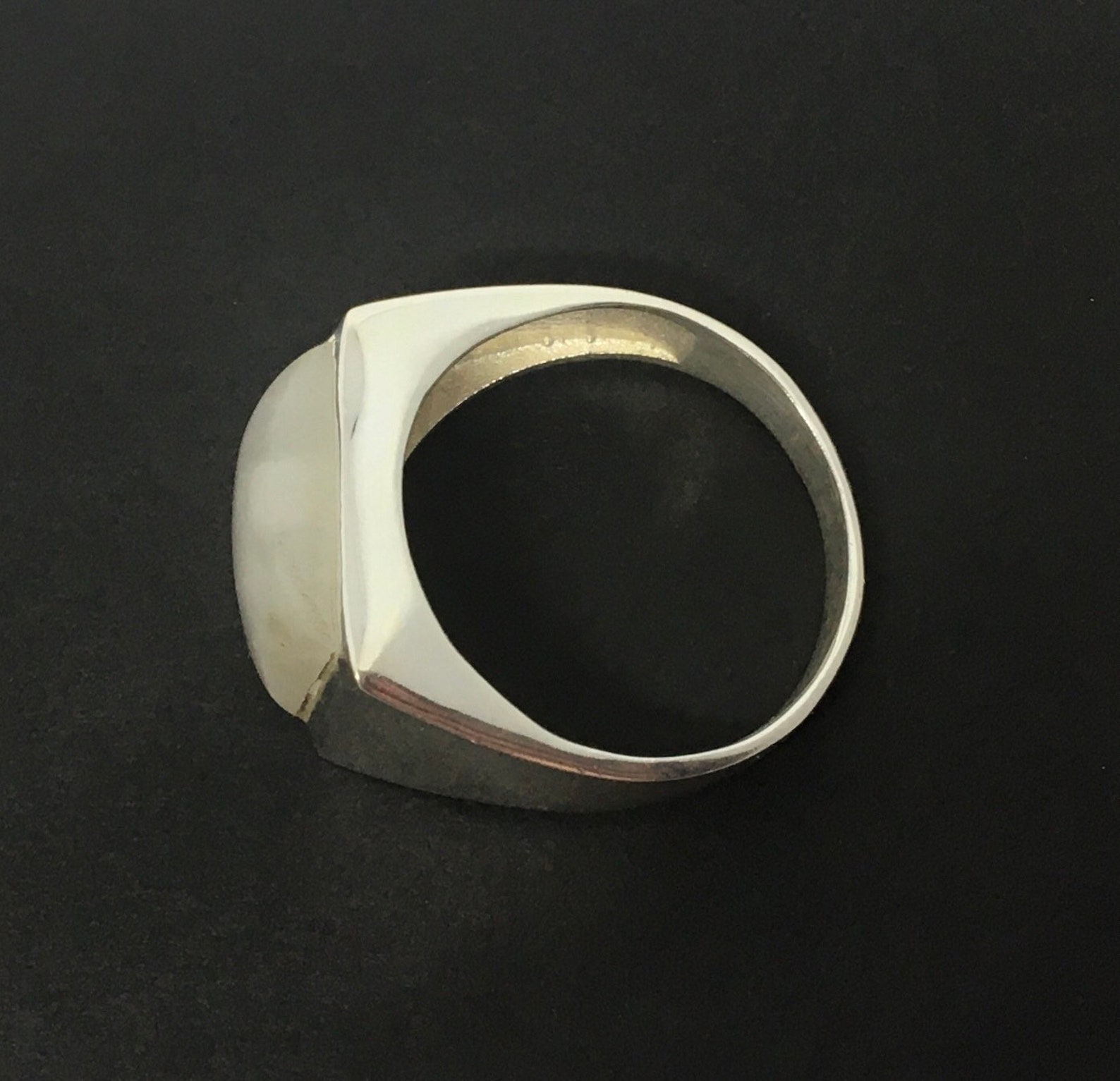 Mens Ring Sterling Silver Square Moonstone Mens Ring - Etsy