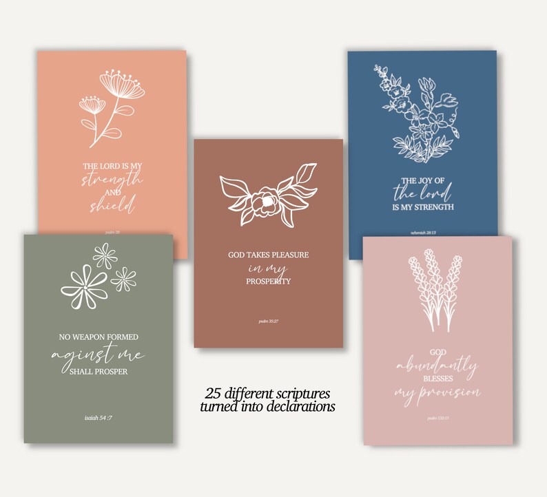 Printable Scripture Cards Christian Encouragement Cards | Etsy