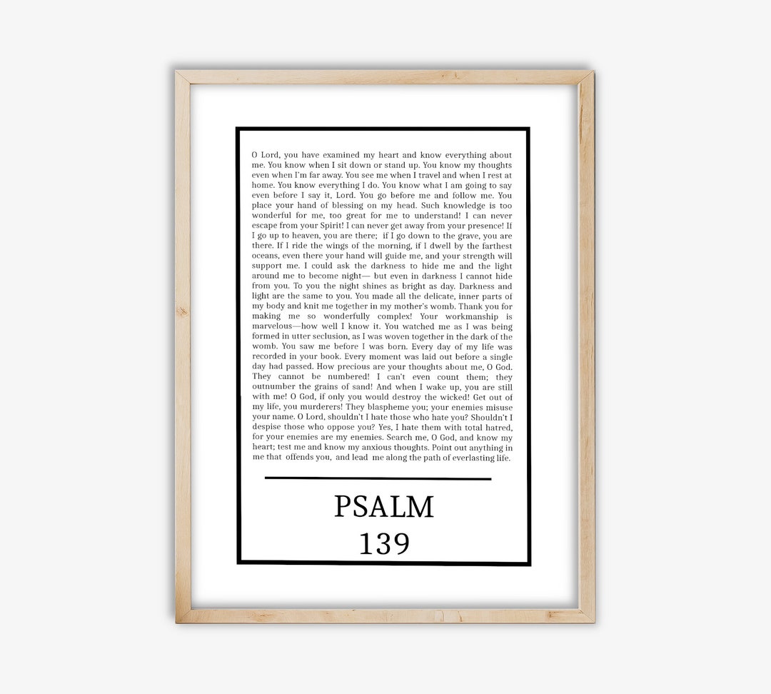 Psalm 139 Wall Art, Psalms Wall Art Printable, Fearfully and ...