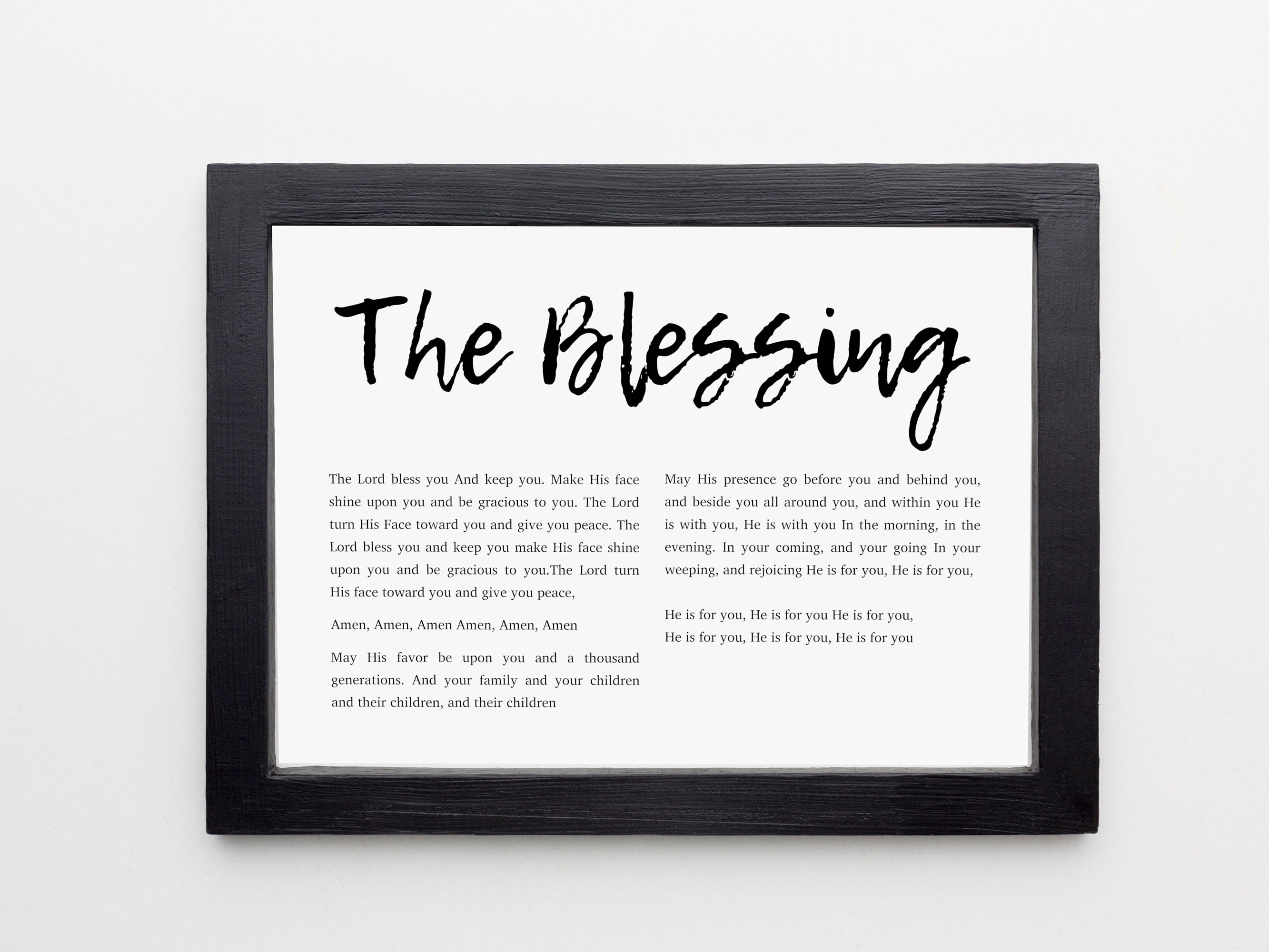 The Blessing Worship song Lyrics christian printable art | Etsy