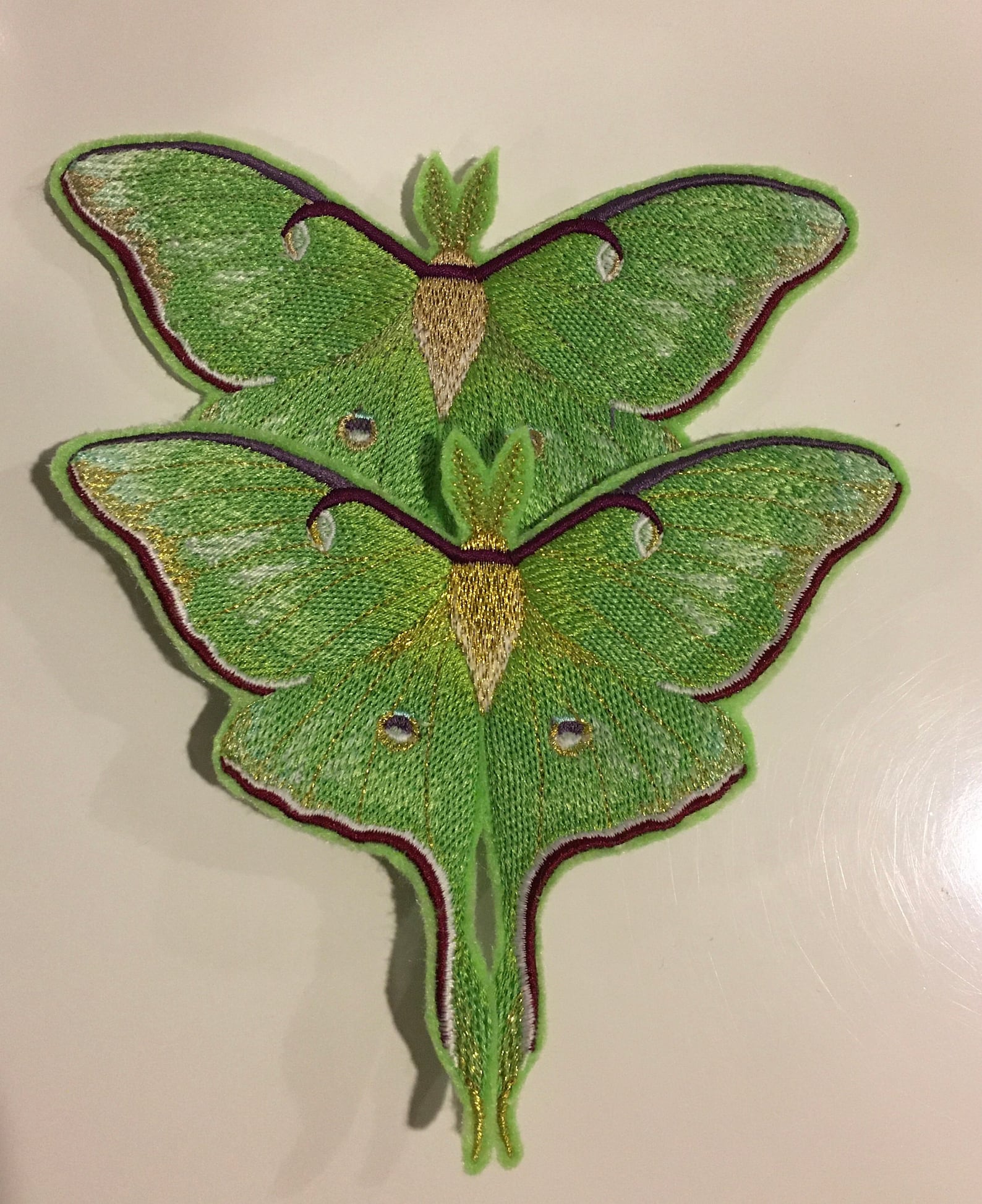 Embroidered Glow-in-the-dark Luna Moth Large or Small or XL - Etsy Canada