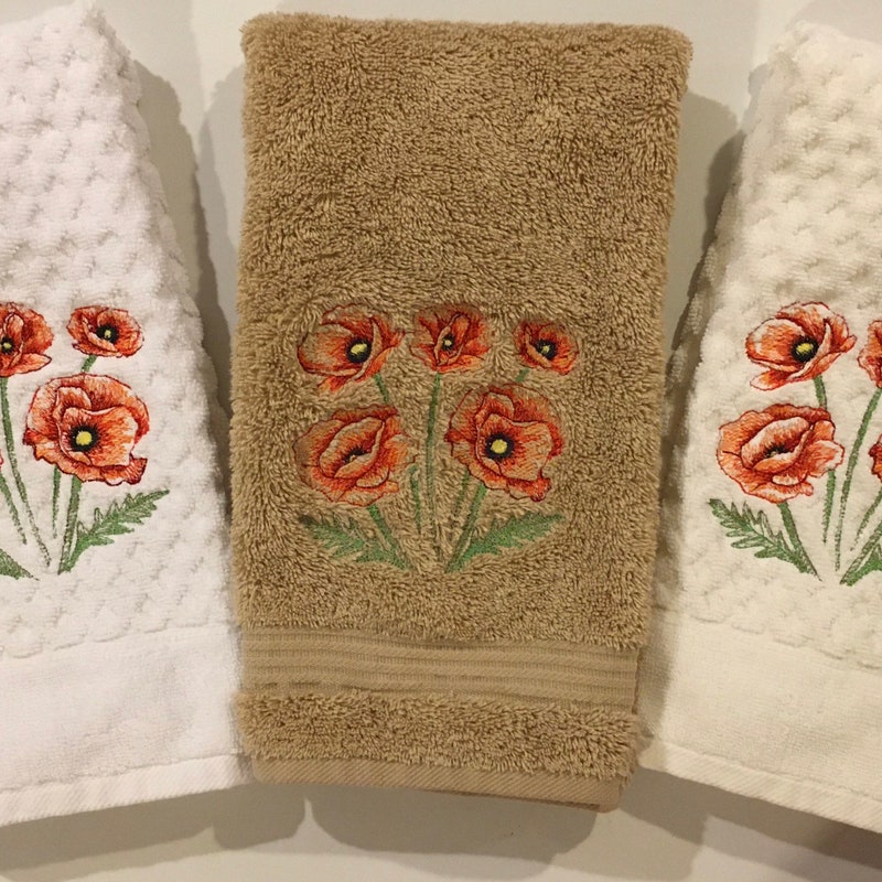 Poppy Towel - Etsy