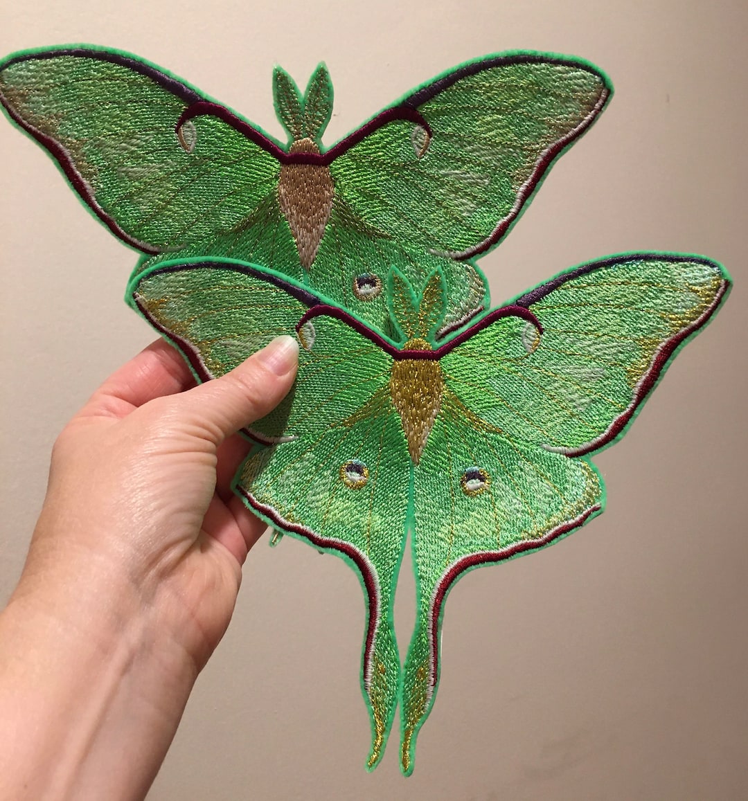 Embroidered Extra Large Size 7.75” Inch Glow-in-dark Luna Moth Iron-on ...