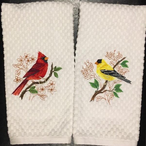 Embroidered Cardinal - Etsy