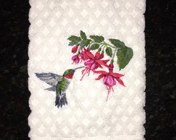 Hummingbird Tea Towel, Hummingbird Hand Towel, Bird Dish Towel ...