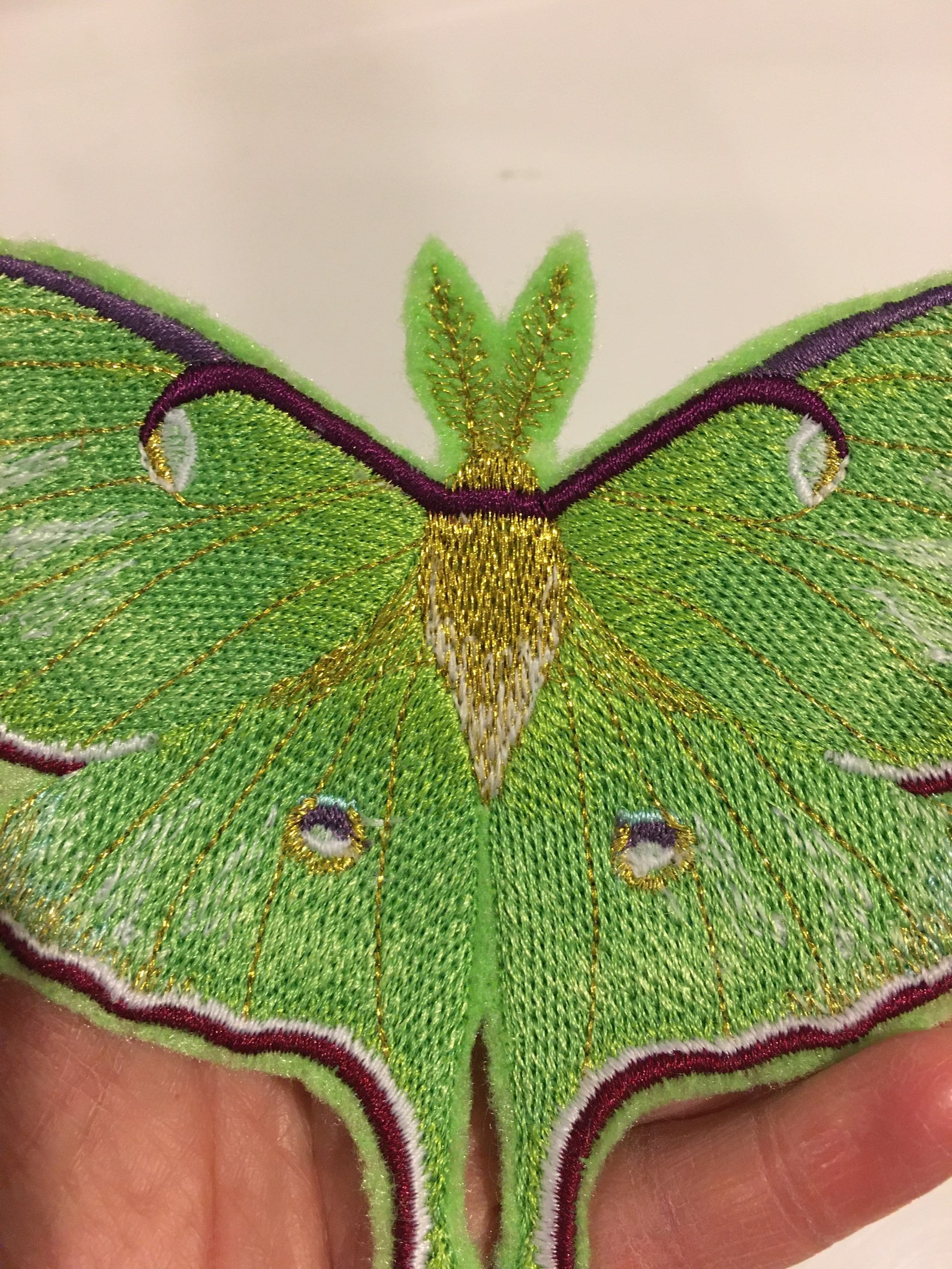 Embroidered Glow-in-the-dark Luna Moth Large or Small or XL - Etsy