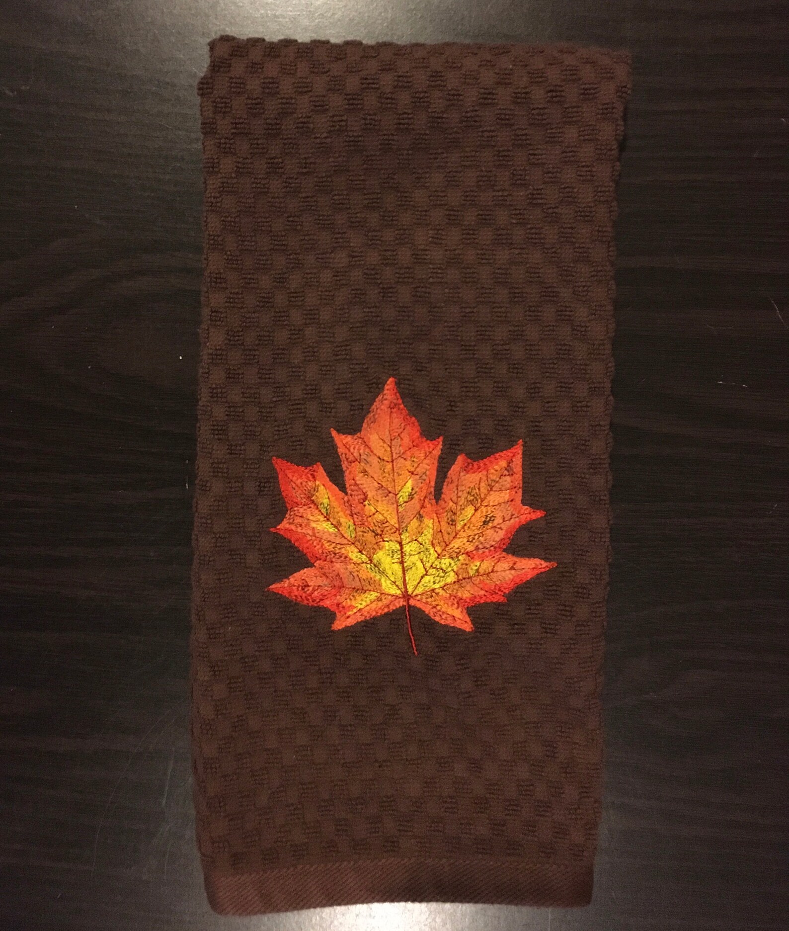 Embroidered Autumn Fall Maple Red Yellow Leaf Your Choice | Etsy