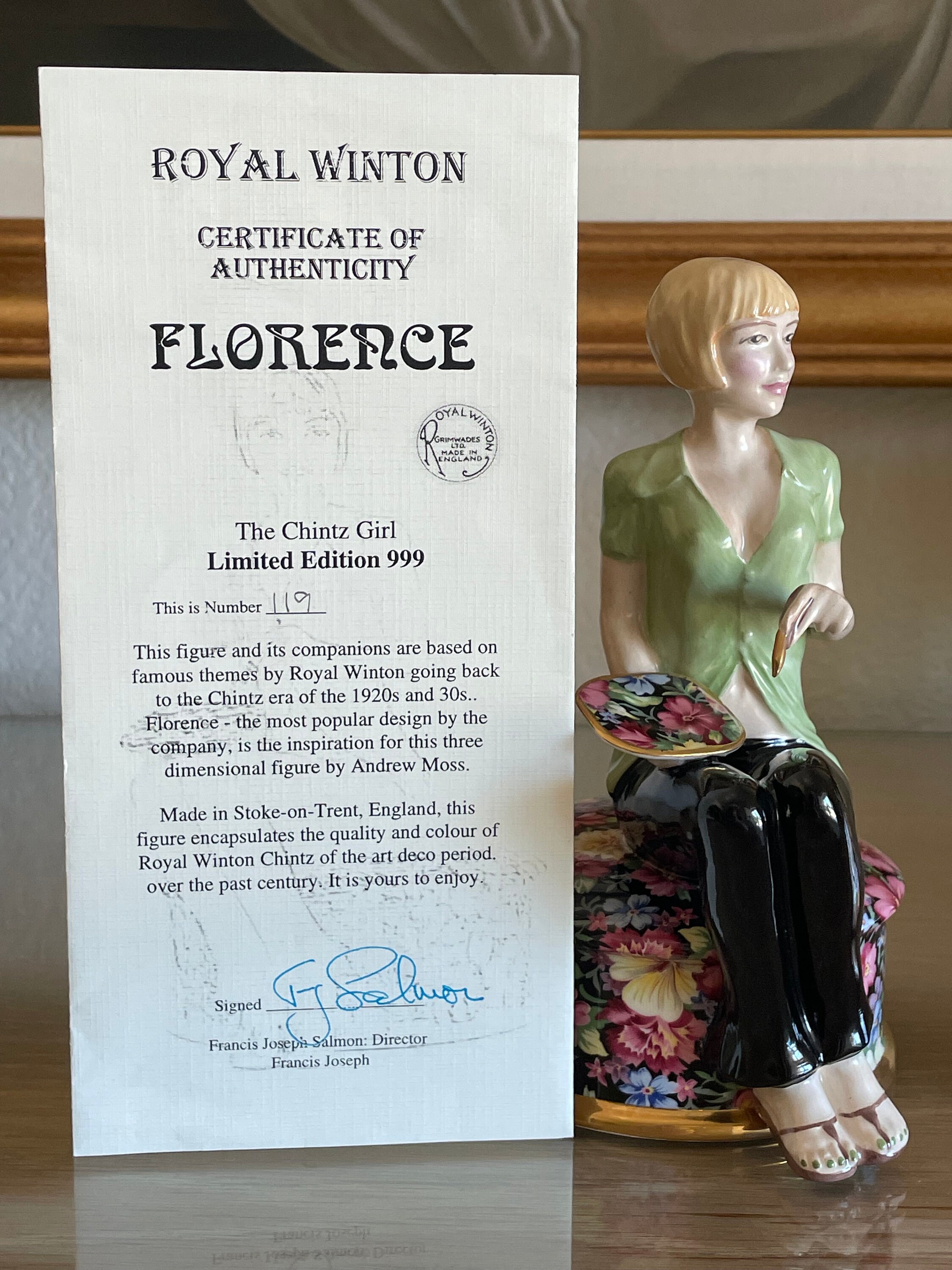 Royal Winton Grimwades Ltd. Francis Joseph Limited Edition the CHINTZ ...