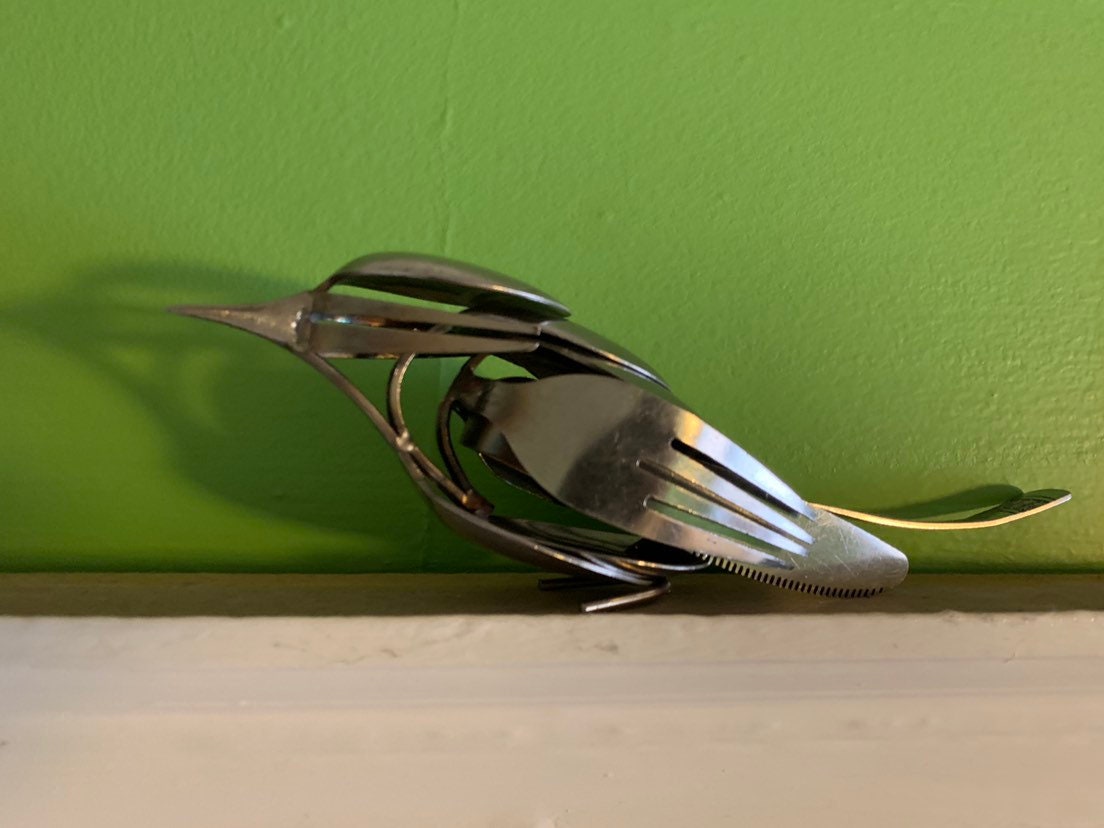 Bird Silverware Sculpture - Etsy