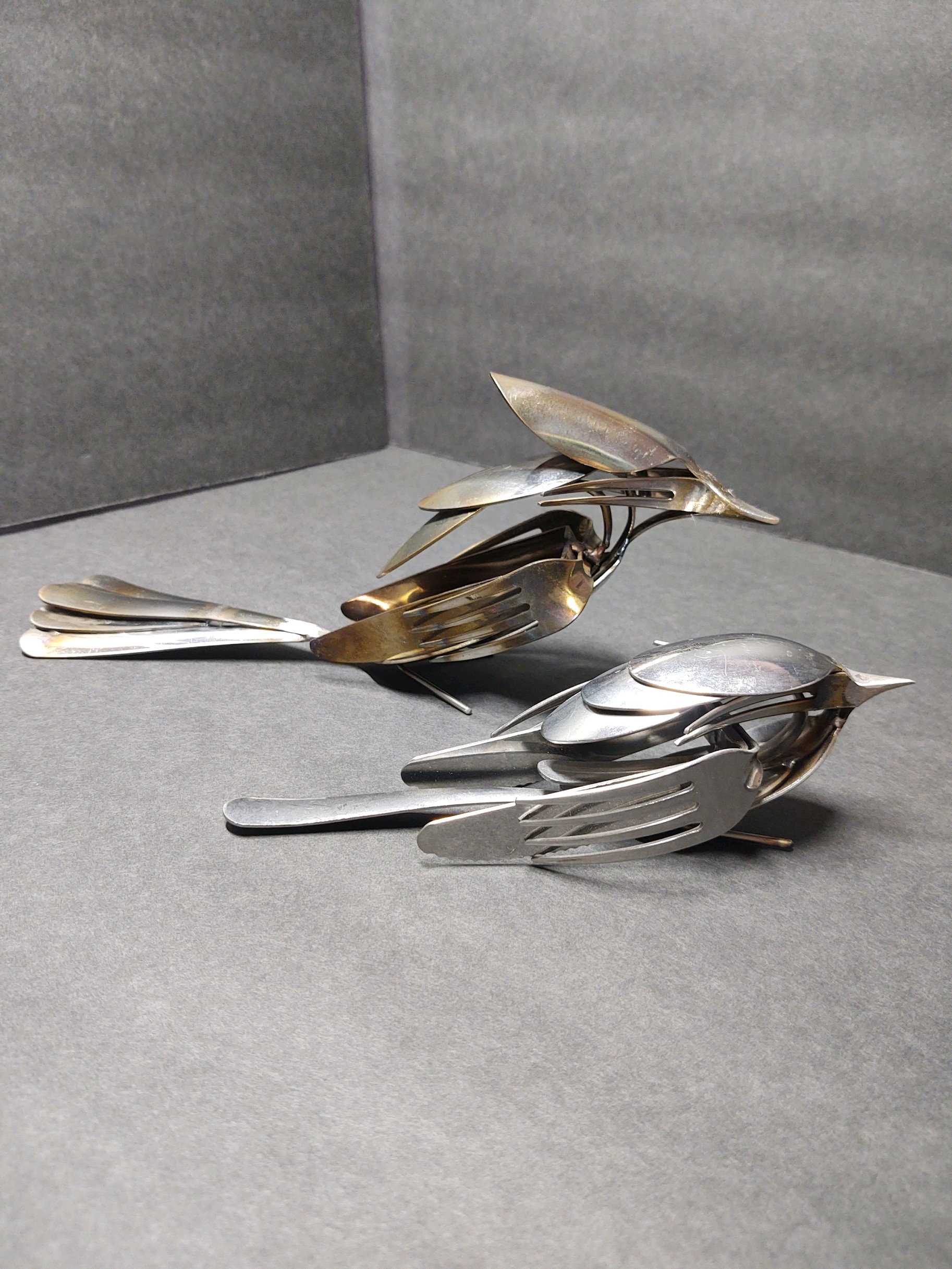 Bird Family Silverware Art - Etsy