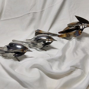 Bird Family Silverware Art - Etsy
