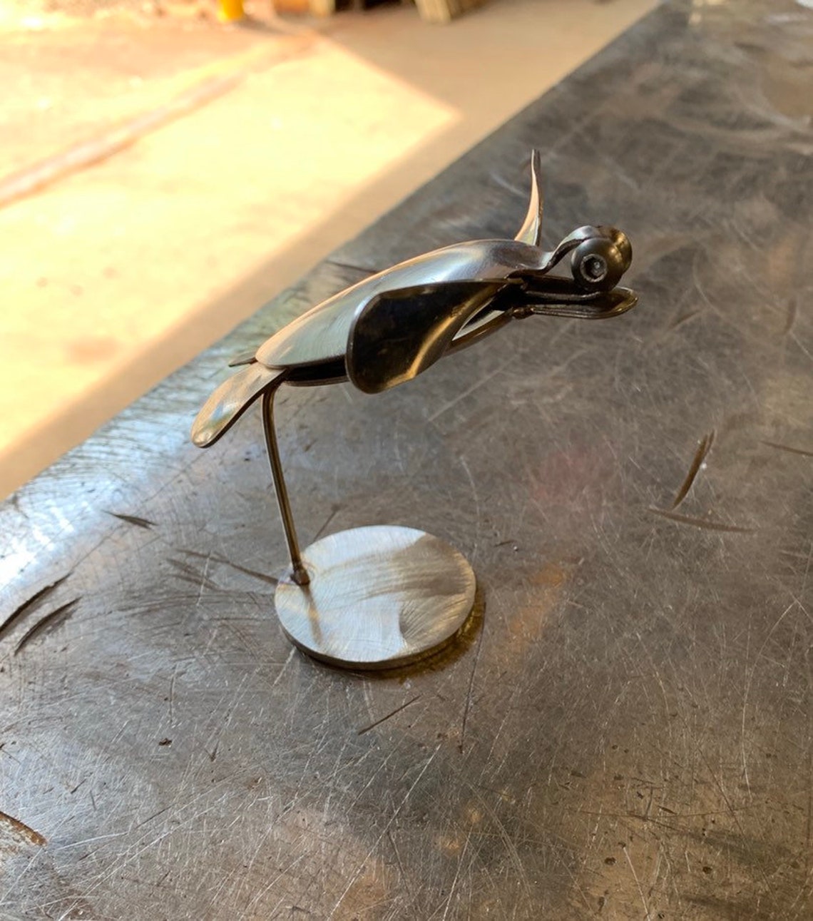 Sea Turtle Silverware Sculpture - Etsy