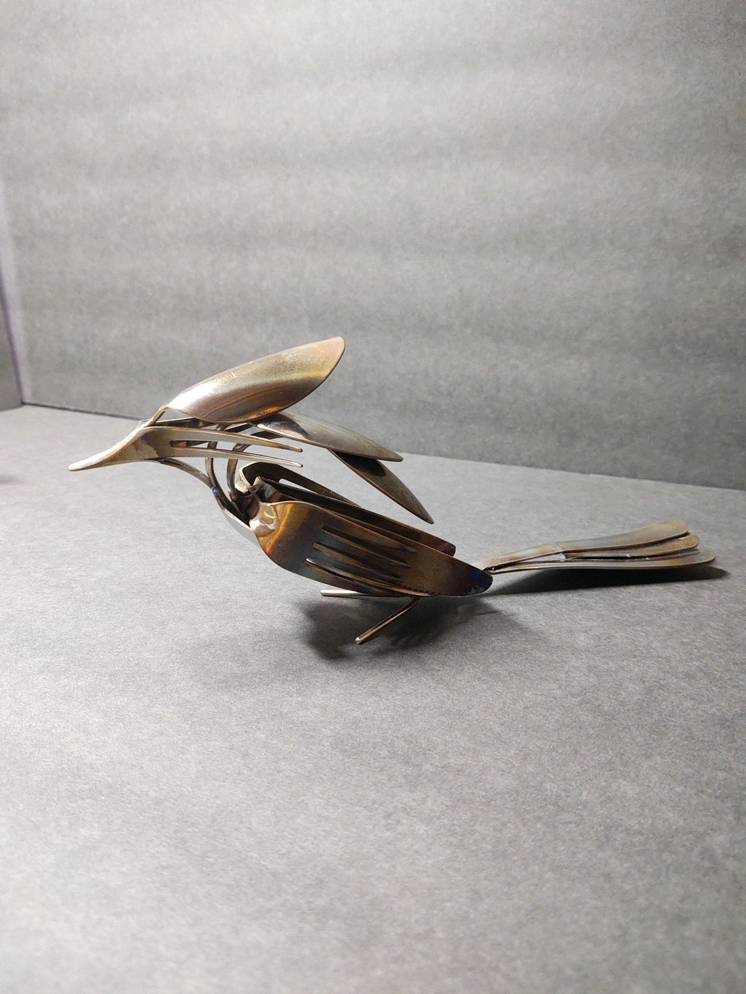 Bird Silverware Sculpture With Crown - Etsy