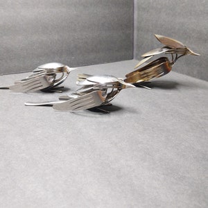 Bird Family Silverware Art - Etsy