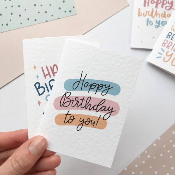 Mini Birthday Cards - Etsy