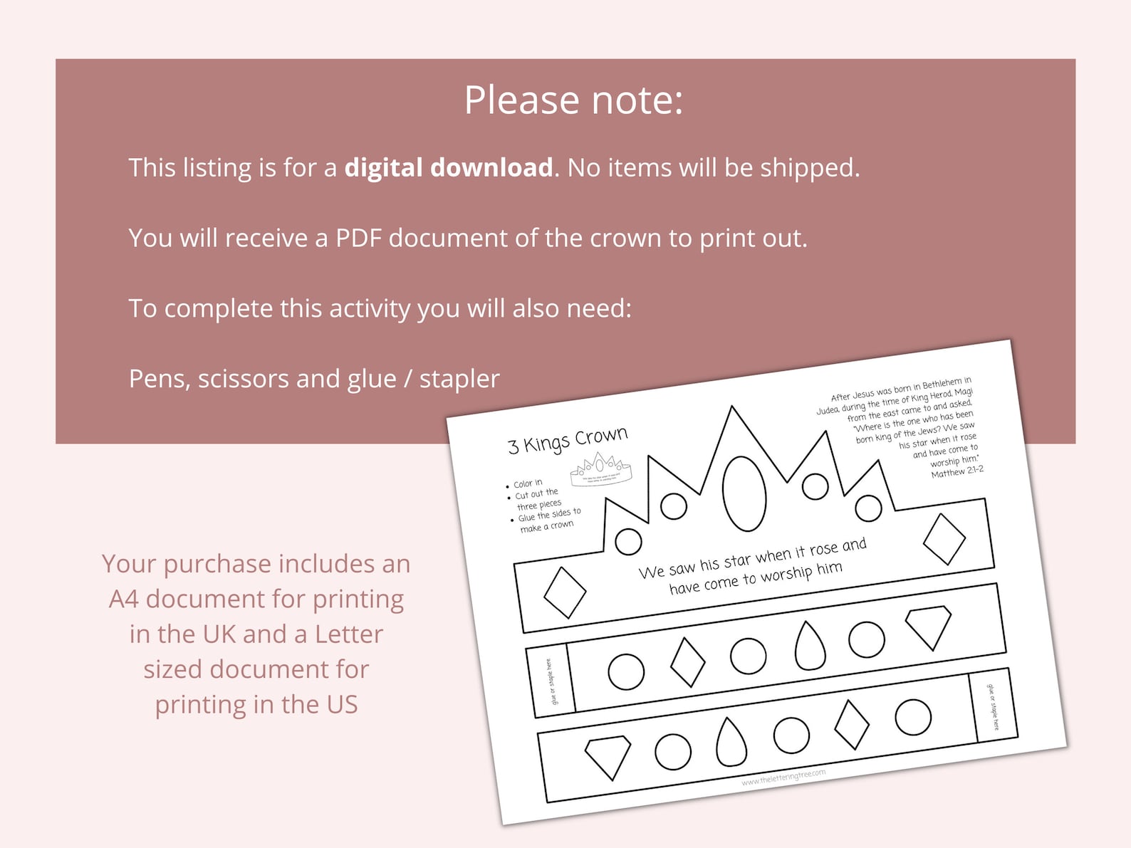 Printable 3 Kings Craft | Three Wise Men Coloring | Bible Verse ...