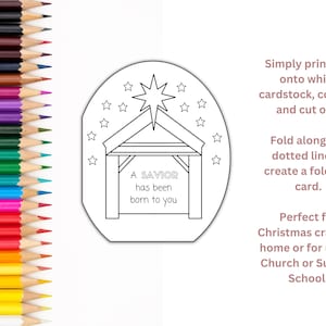 Printable Christmas Card | Christian Christmas Craft | Bible Crafts for ...