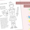 Printable Armor of God Activity Bible Verse Craft for Kids Sunday ...