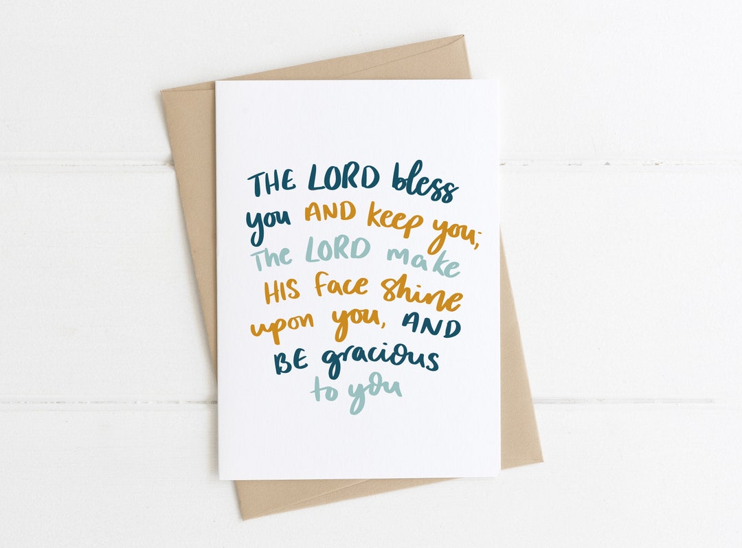 Christian Birthday Card Bible Verse Cards the Lord Bless - Etsy UK