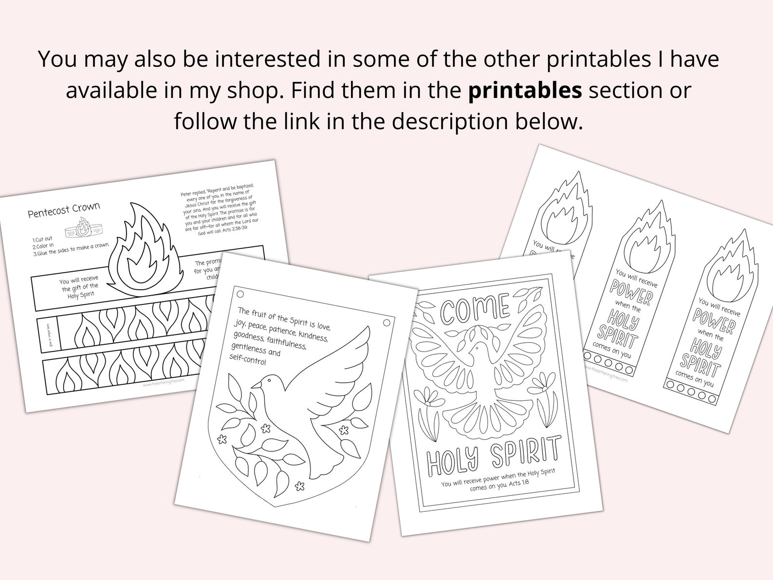 Printable Pentecost Craft Activity | Pentecost Coloring Bookmarks ...