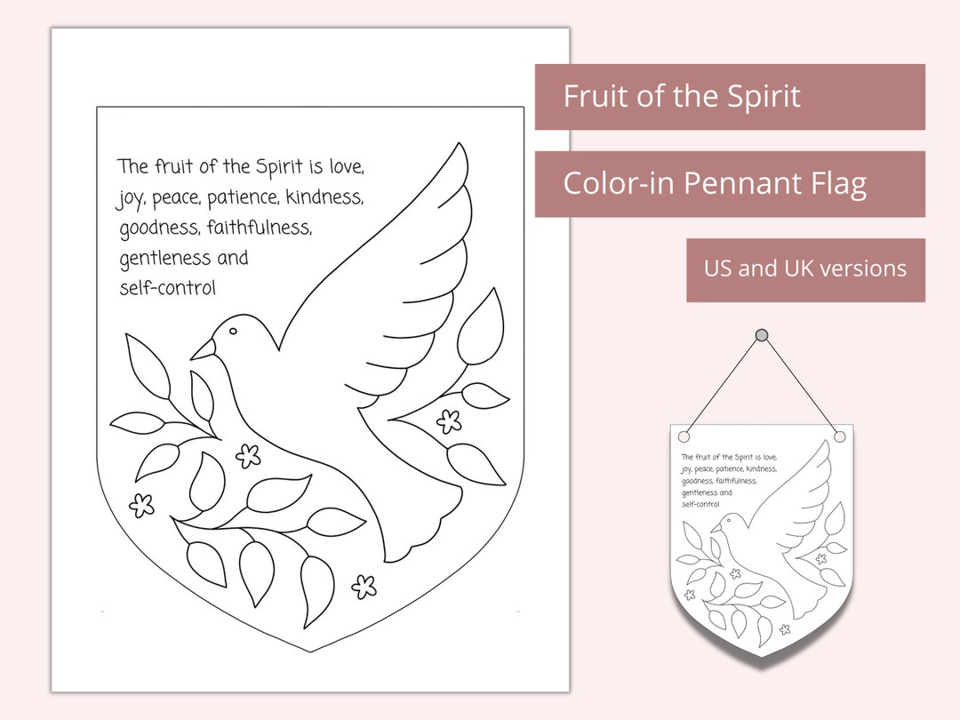Printable Fruit of the Spirit Craft | Holy Spirit Coloring | Pentecost ...