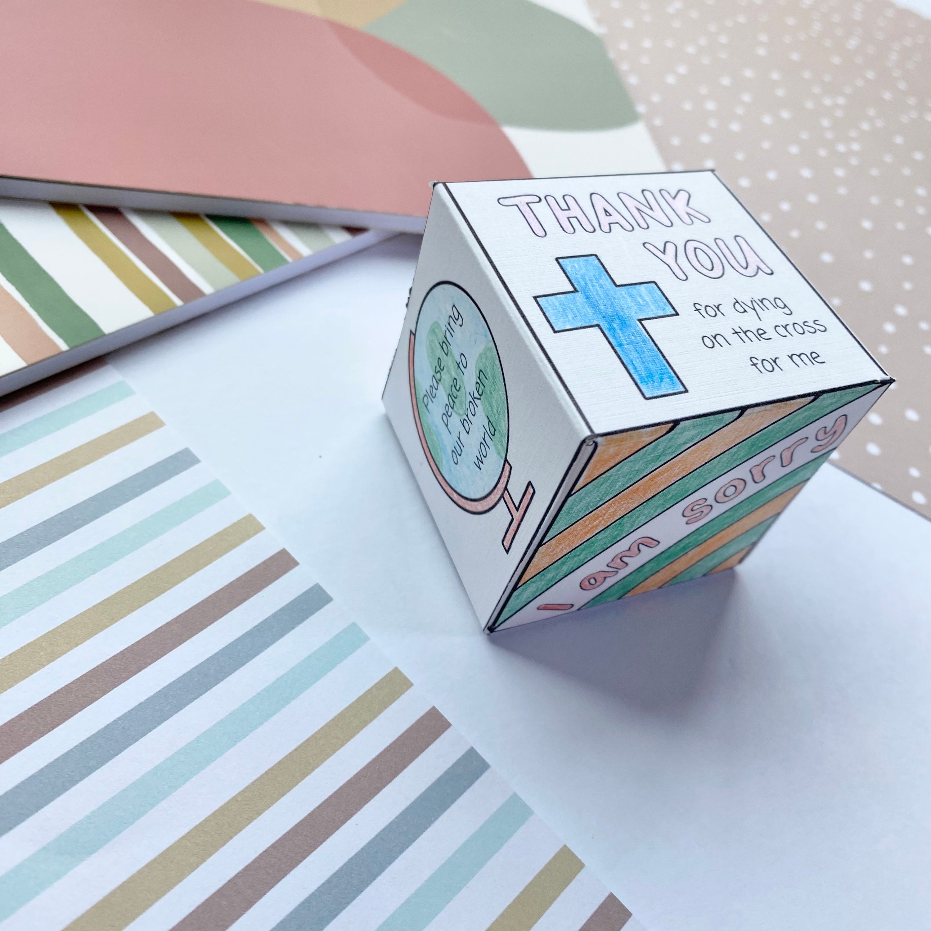 Easter Prayer Cube | Printable Easter Bible Crafts | Printable Bible ...