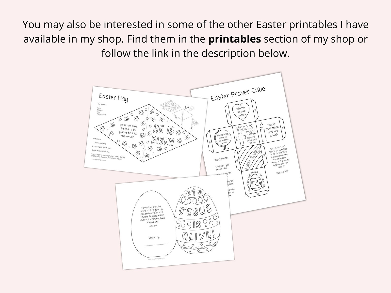Printable Easter Flag Christian Easter Crafts for Kids - Etsy UK