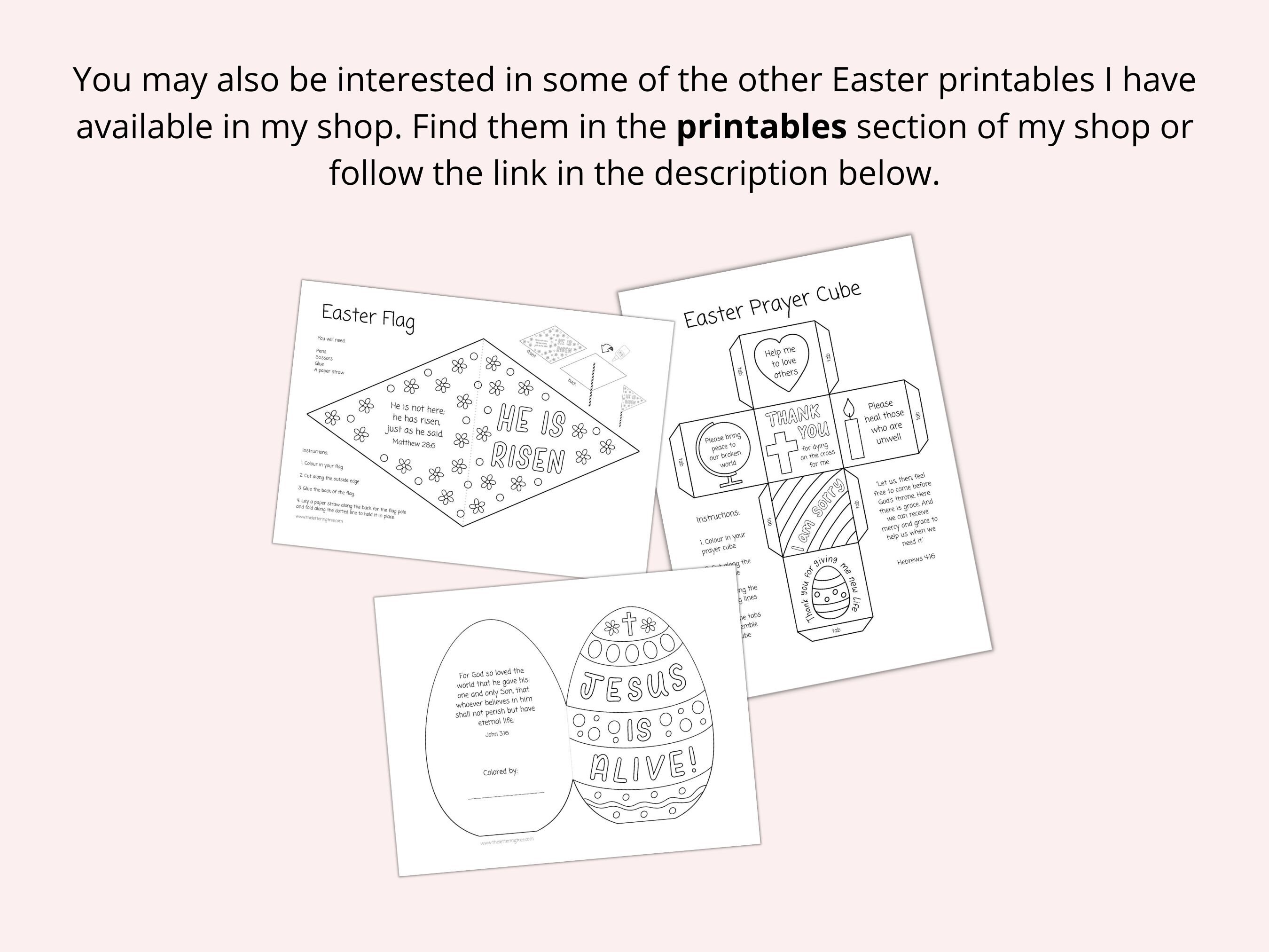 Printable Easter Flag Christian Easter Crafts for Kids - Etsy UK