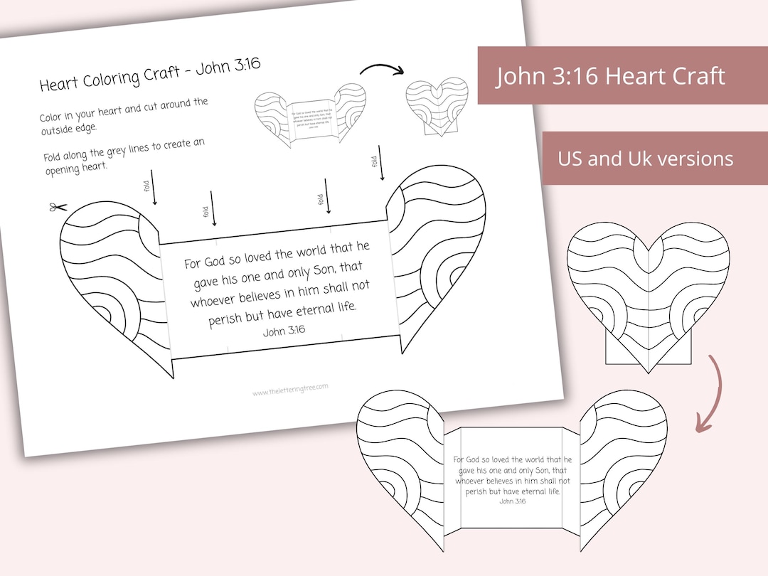 John 3 16 Coloring Craft for Kids | for God so Loved the World | Sunday ...