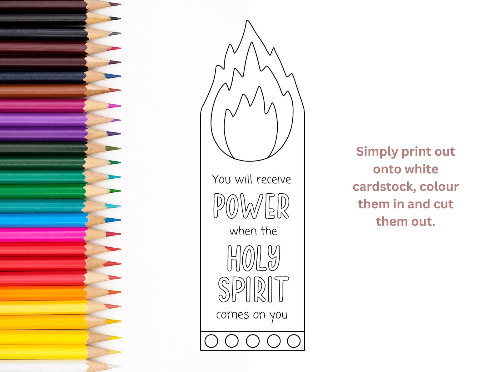 Printable Pentecost Craft Activity | Pentecost Coloring Bookmarks ...