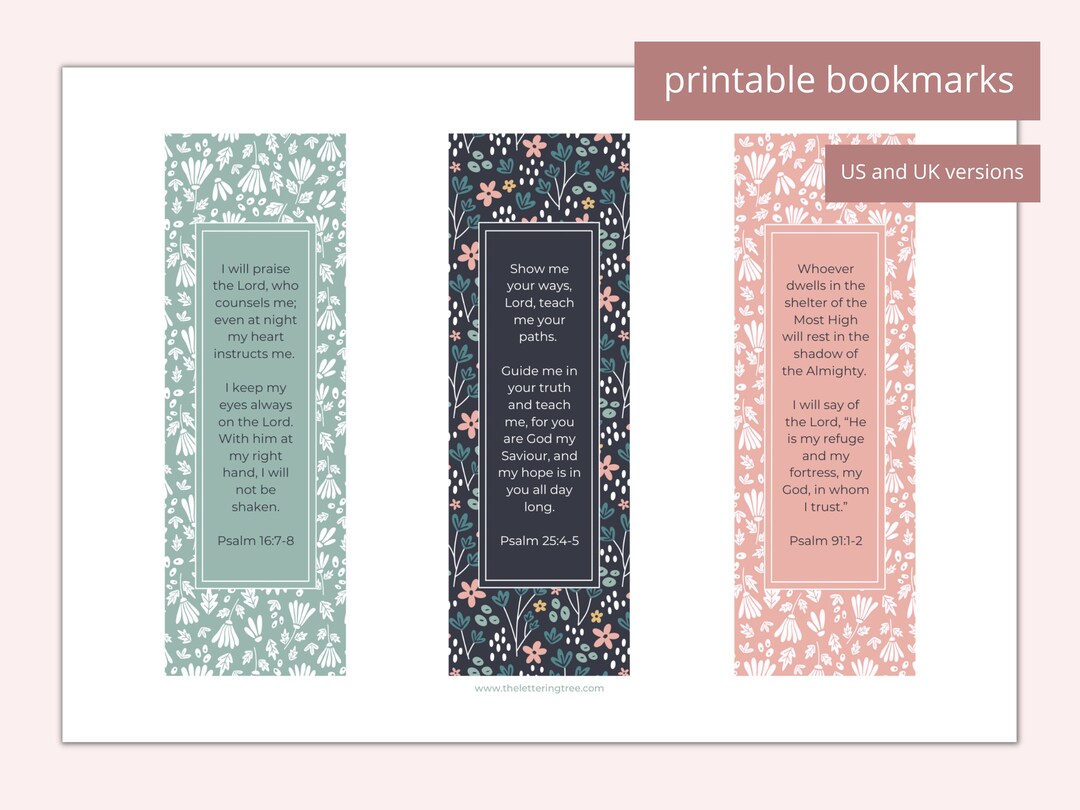Printable Bible Verse Bookmarks | Christian Bookmarks | Printable Bible ...