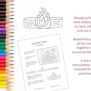 Printable Pentecost Craft | Holy Spirit Craft | Pentecost Coloring Page ...