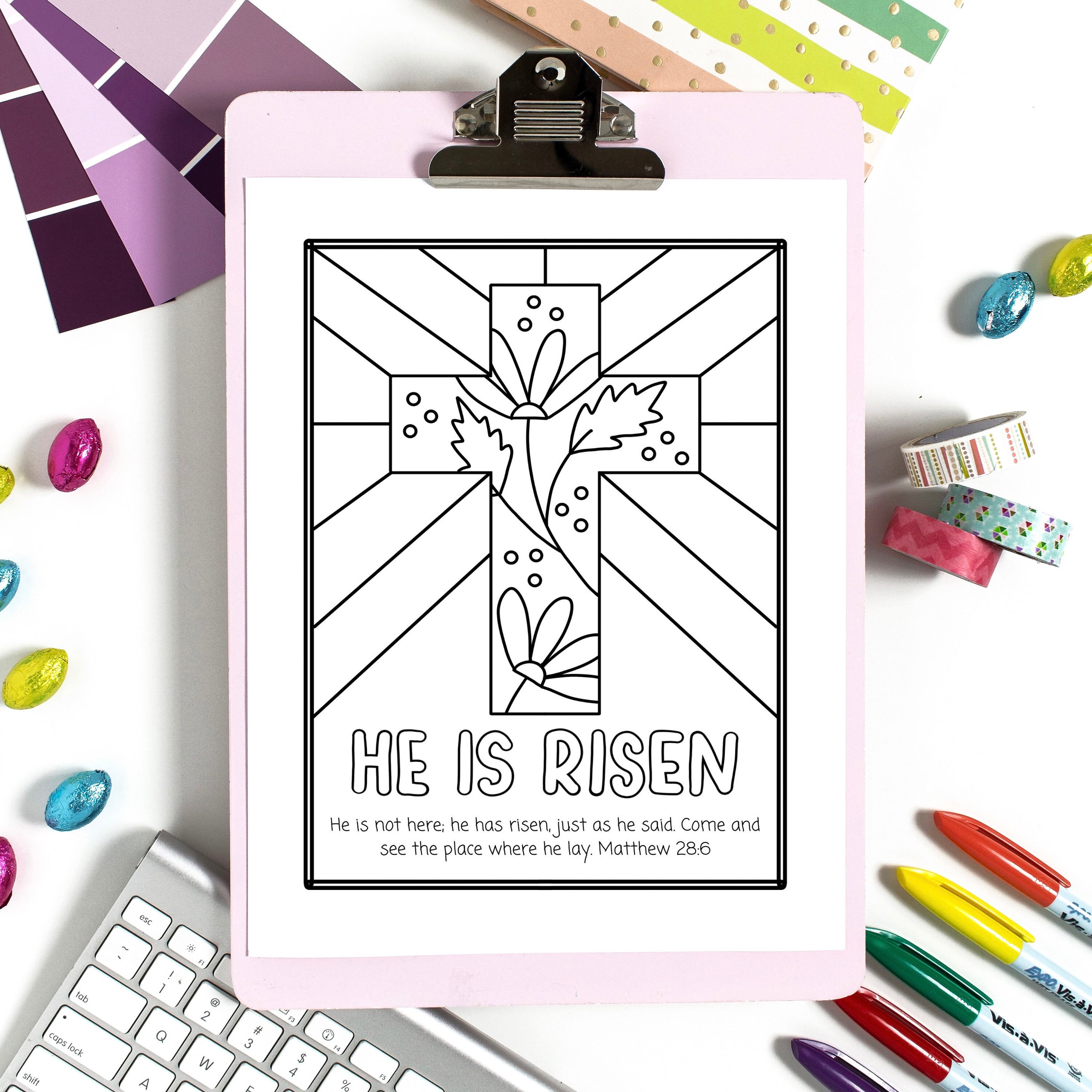 Easter Coloring Page | Biblical Easter Crafts | Printable Bible ...
