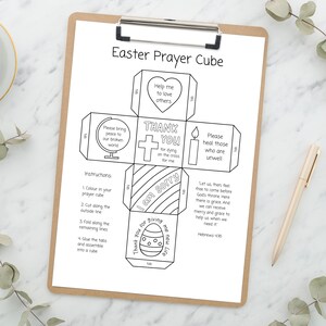 Easter Prayer Cube | Printable Easter Bible Crafts | Printable Bible ...
