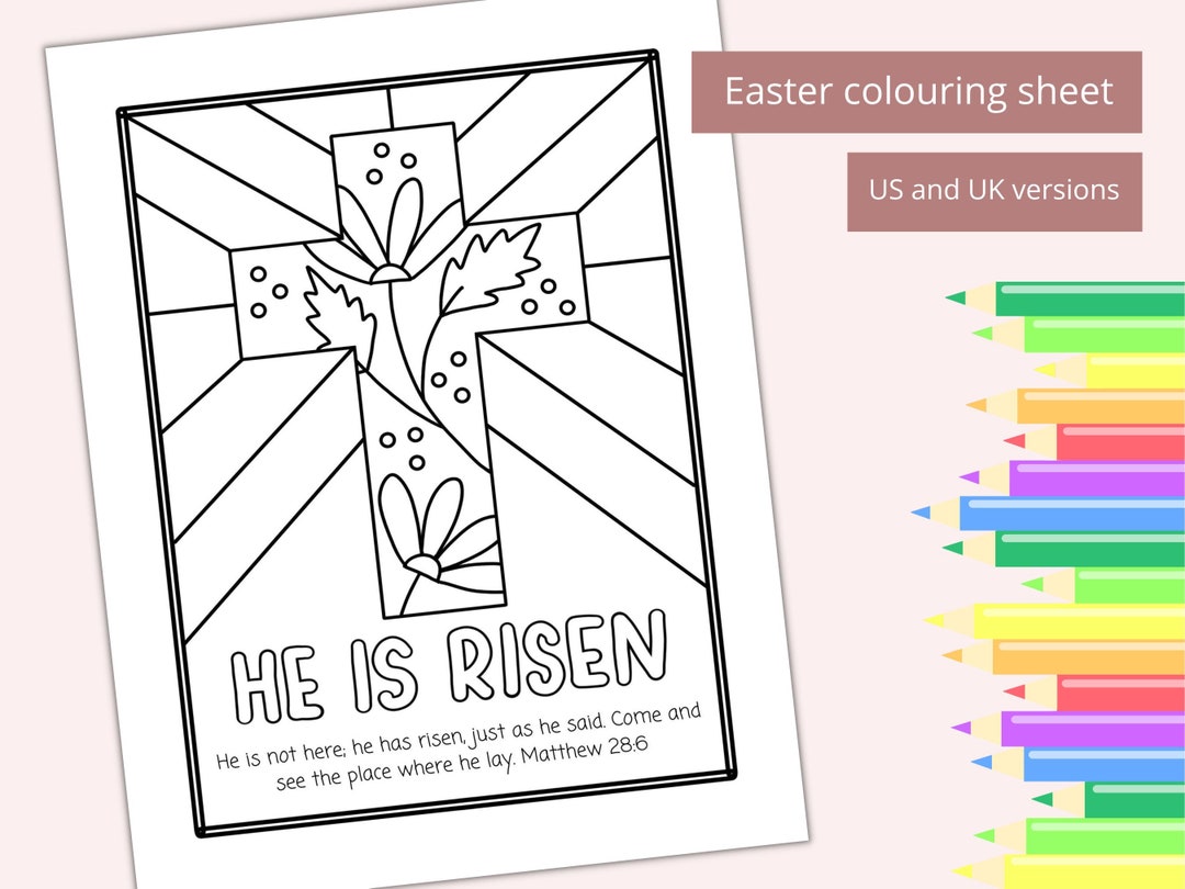 Easter Coloring Page | Biblical Easter Crafts | Printable Bible ...