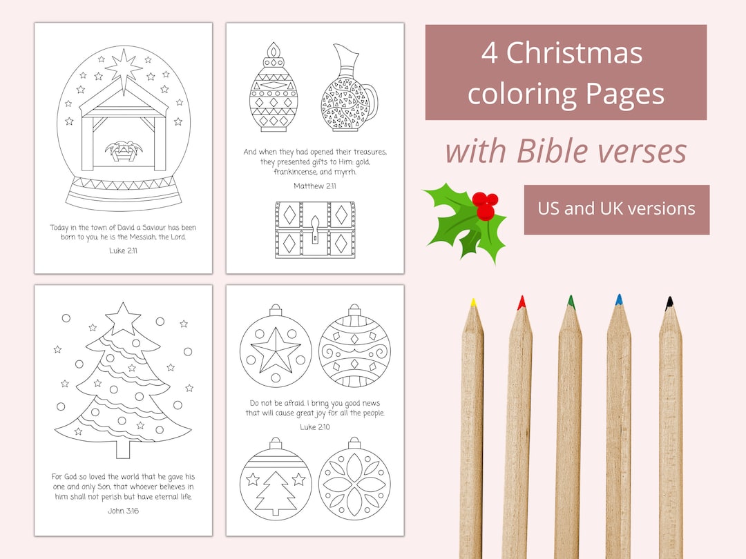 Printable Bible Verse Christmas Coloring Pages | Christmas Sunday ...
