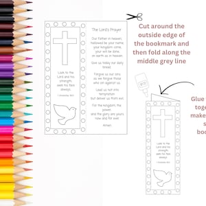 Printable the Lord's Prayer Bookmark | Bible Verse Craft | the Lord's ...