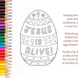 Printable Easter Card | Christian Easter Craft | Bible Crafts for Kids ...