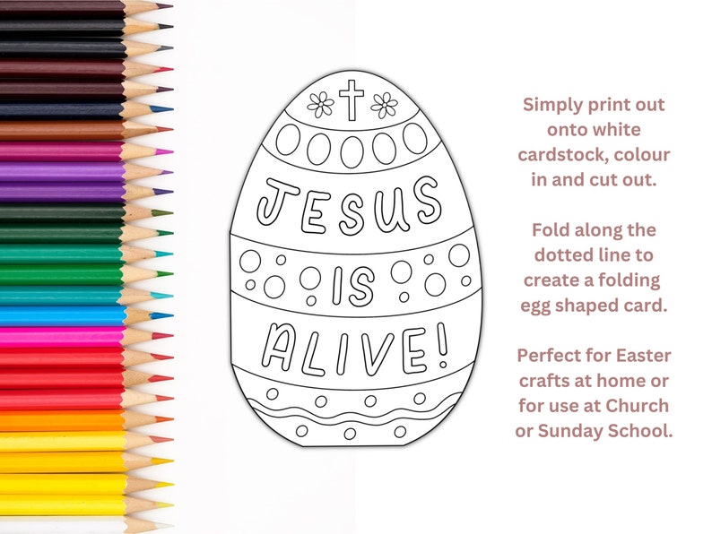 Printable Easter Card Christian Easter Craft Bible Crafts - Etsy