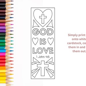 Printable Bible Verse Bookmarks | Bible Verses About Love | Kids Bible ...