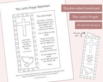 The Lord's Prayer Verse Bookmarks - Etsy