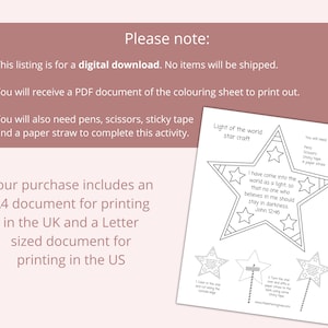 Printable Light of the World Bible Craft | Christmas Bible Craft ...