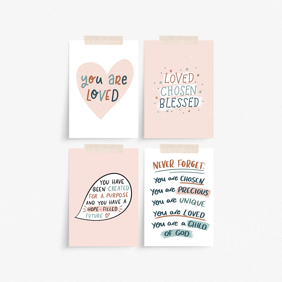 Christian Encouragement Postcards Identity in Christ - Etsy