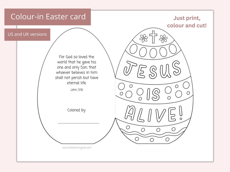 Printable Easter Card | Christian Easter Craft | Bible Crafts for Kids ...