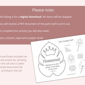 Printable Palm Sunday Craft | Holy Week Activity | Palm Sunday Activity ...