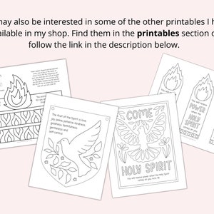 Printable Pentecost Craft | Holy Spirit Craft | Pentecost Coloring Page ...