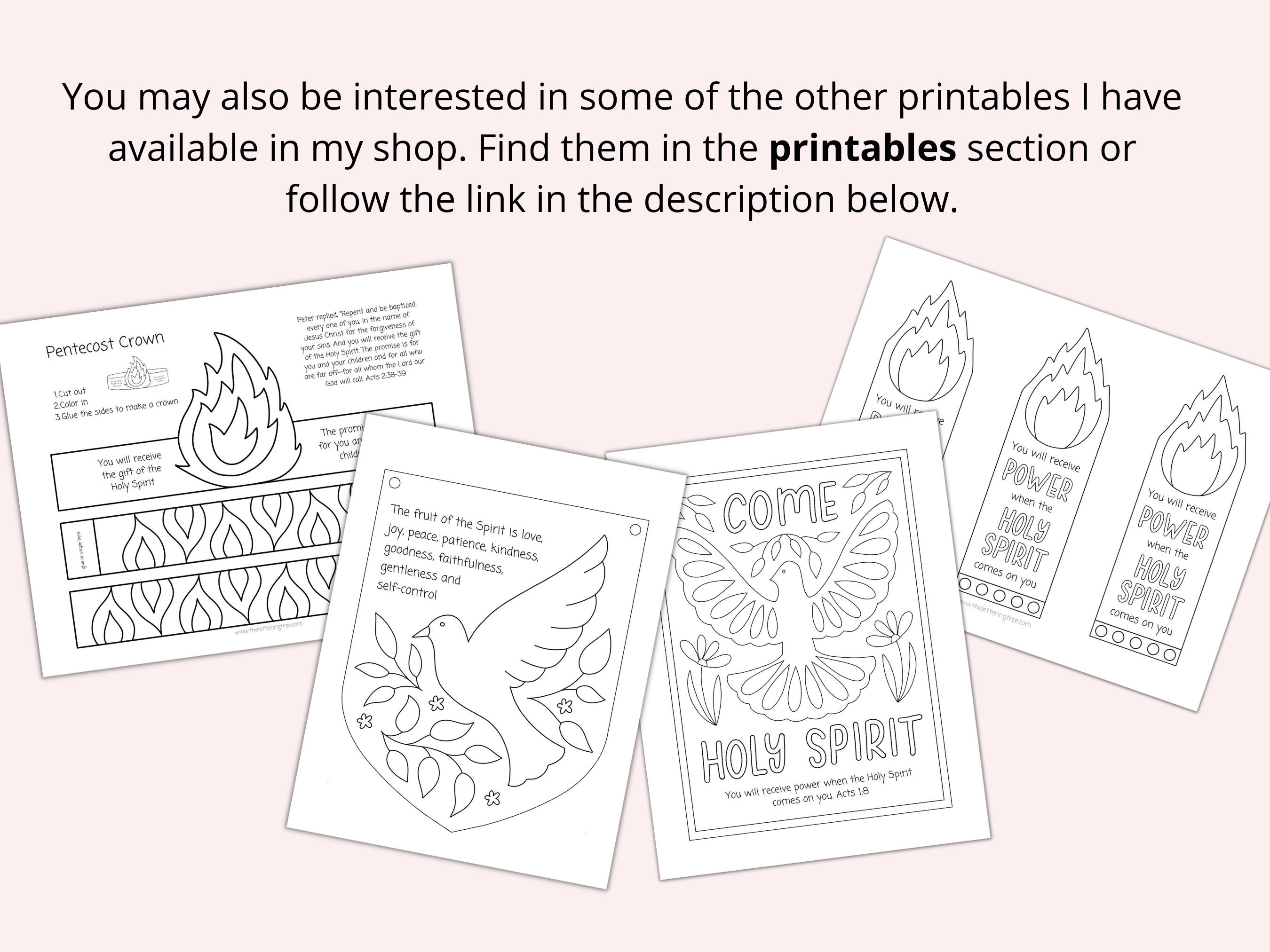 Printable Pentecost Craft | Holy Spirit Craft | Pentecost Coloring Page ...