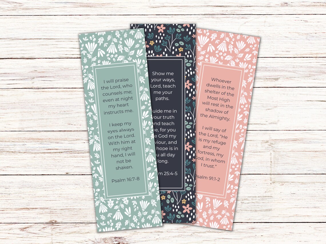 Printable Bible Verse Bookmarks | Christian Bookmarks | Printable Bible ...