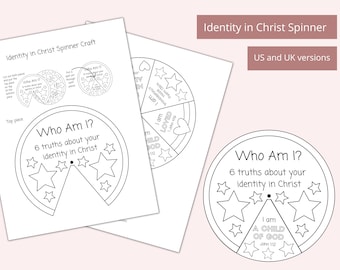 Printable Identity in Christ Coloring Cube, Printable Bible Activity ...